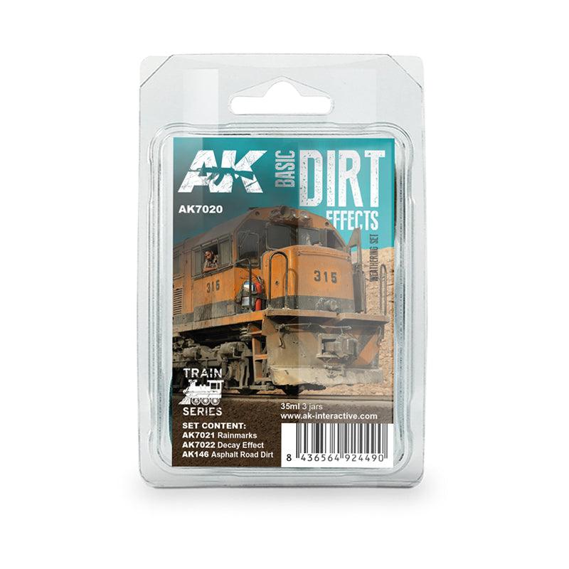 AK Interactive Basic Dirt Effects Weathering Set Train Series AK7020 | Hobby Heaven