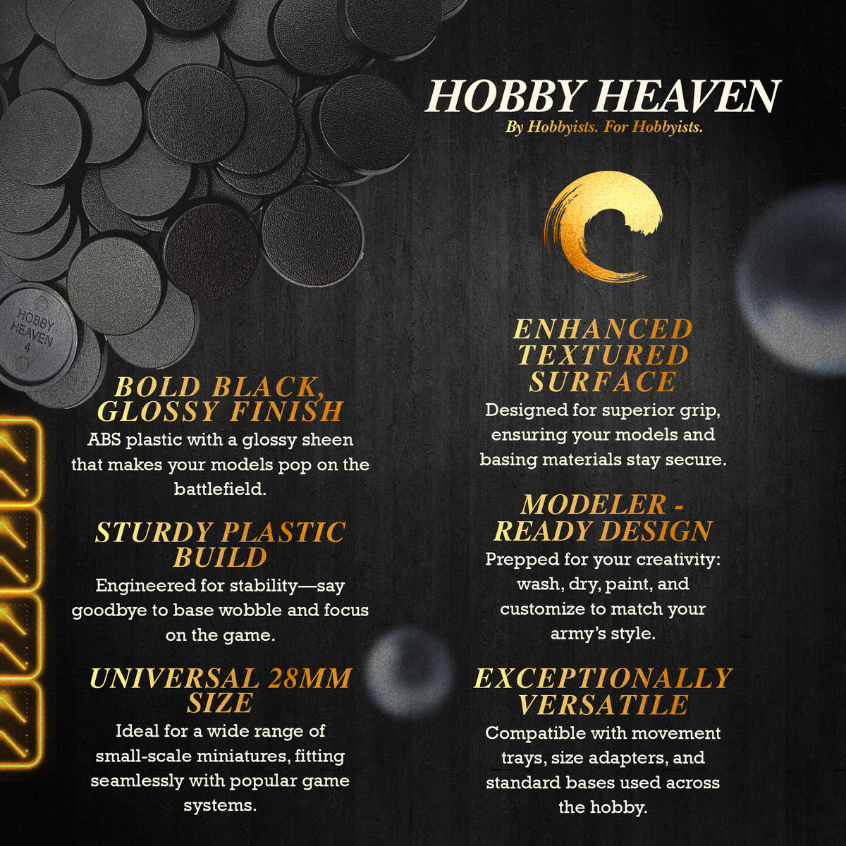 28mm Round Plain Plastic Bases for Wargaming | Hobby Heaven | Hobby Heaven