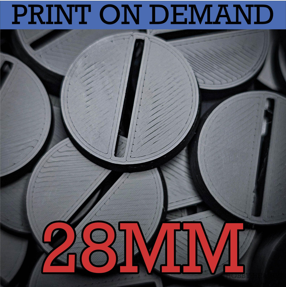 28mm Round Slotted Plastic Bases 3d Print | Hobby Heaven