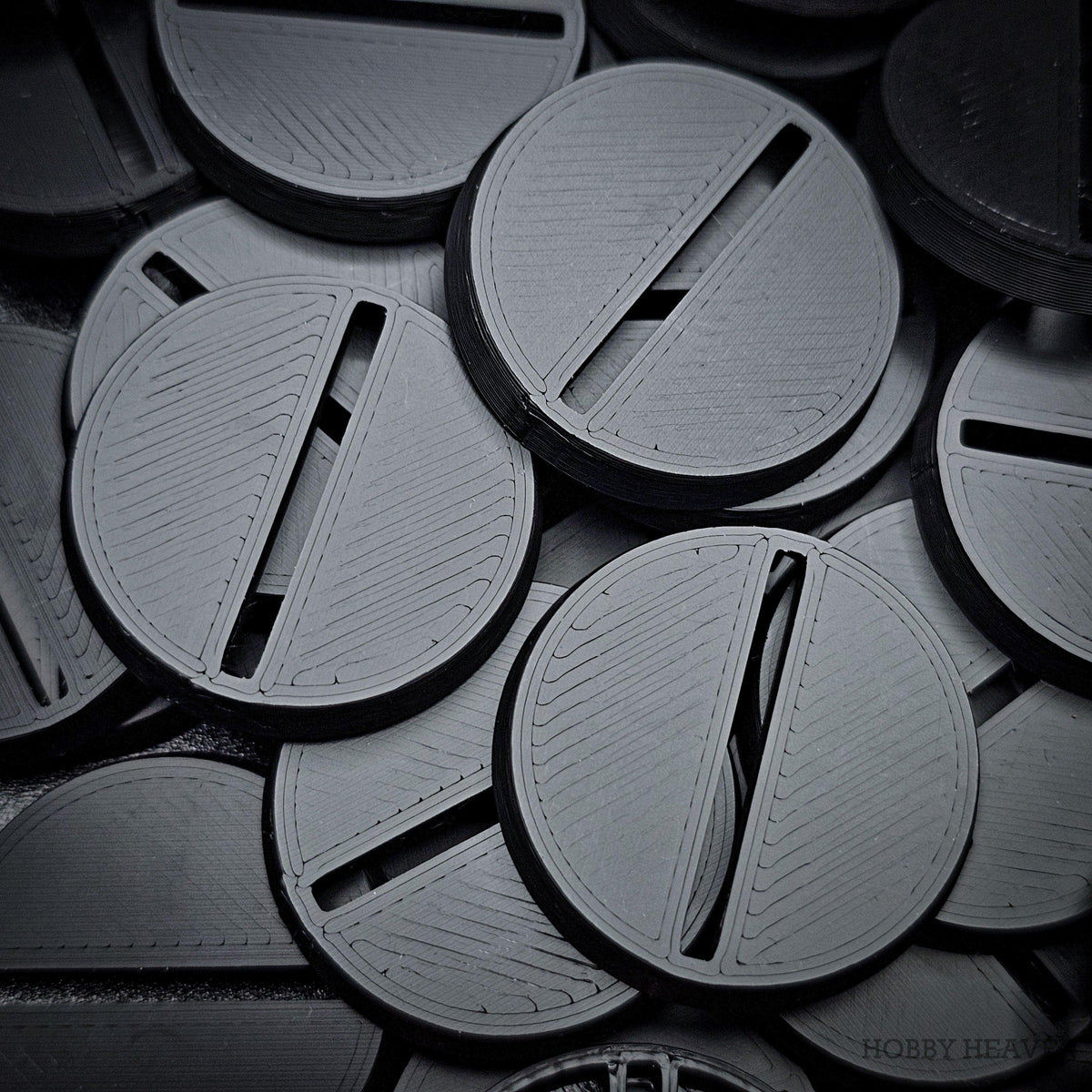 28mm Round Slotted Plastic Bases 3d Print | Hobby Heaven