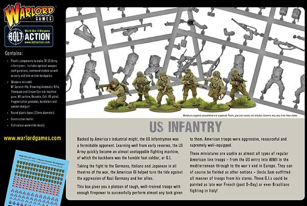 Warlord Games Bolt Action US Infantry WWII American GIs Model Kit ...