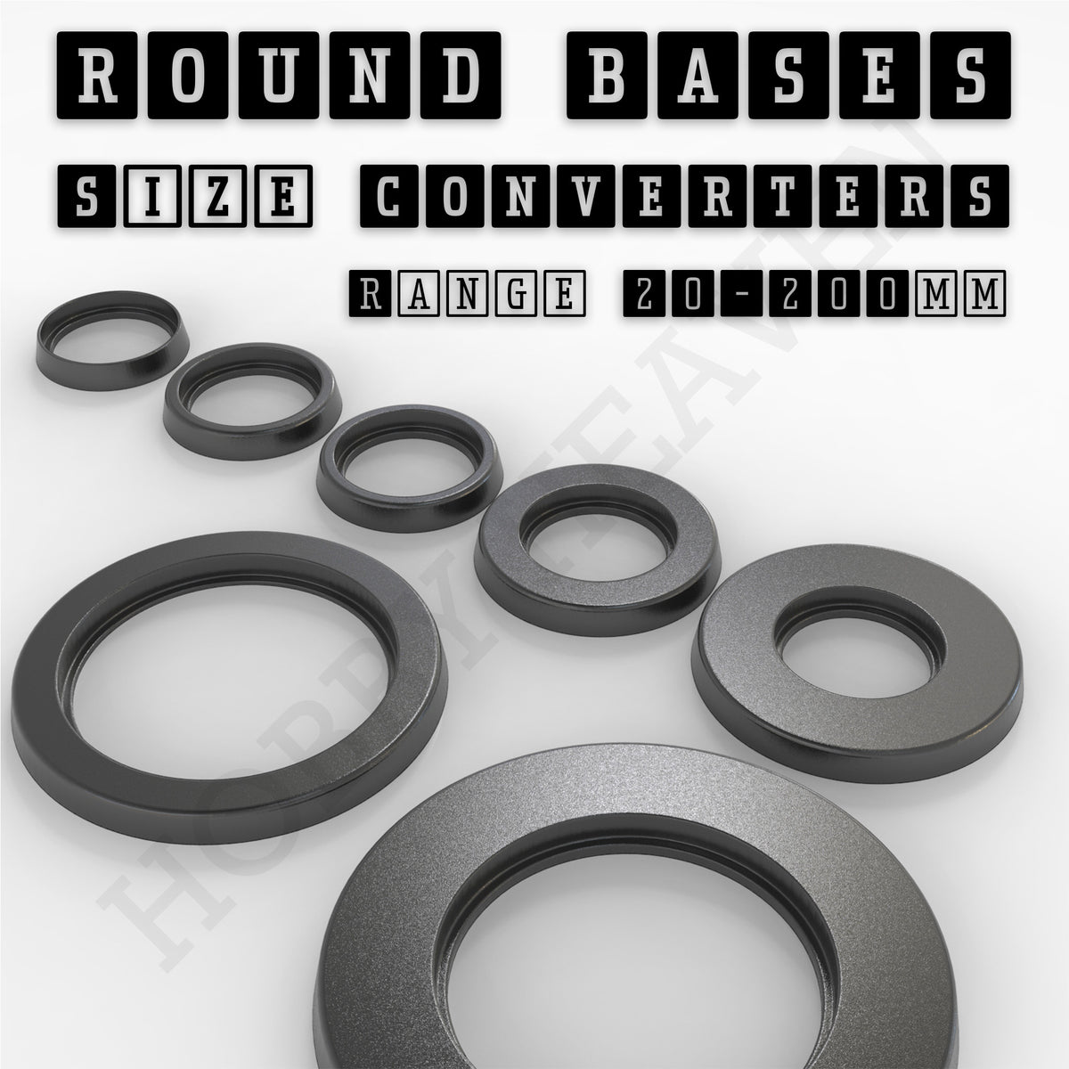 Round Base Converters 20-200mm | Wargames & DnD Miniatures | Hobby ...