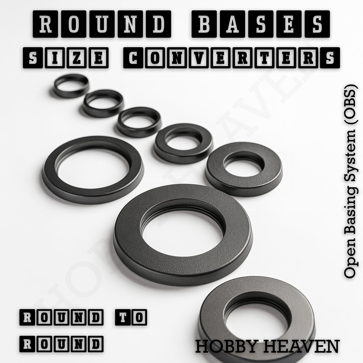 Round Base Converters 20-200mm | Wargames & DnD Miniatures | Hobby ...