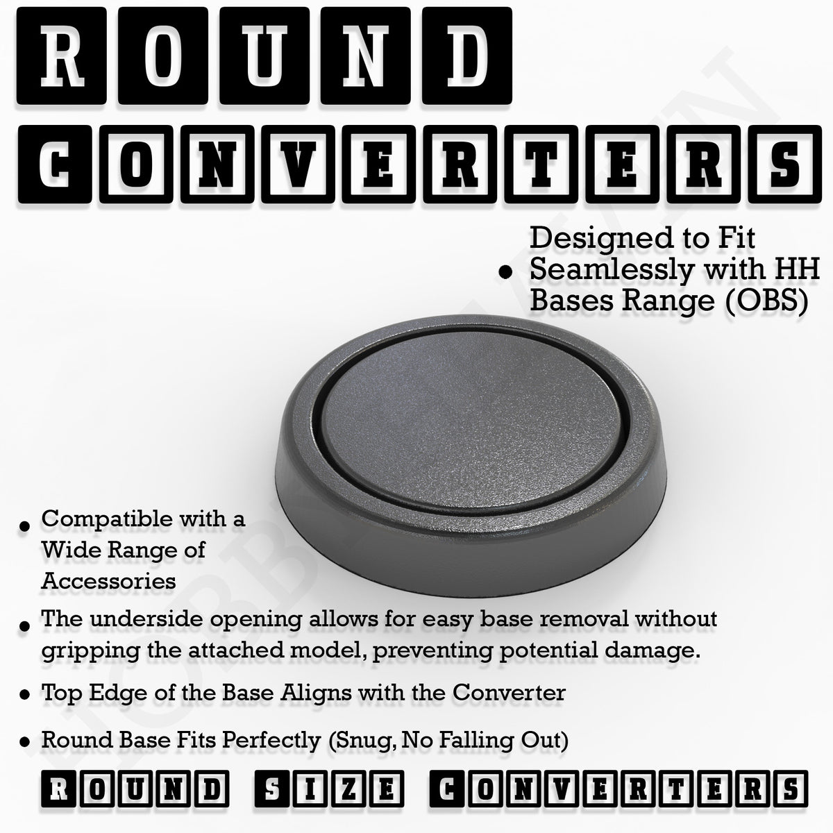 Round Base Converters 20-200mm | Wargames & DnD Miniatures | Hobby ...