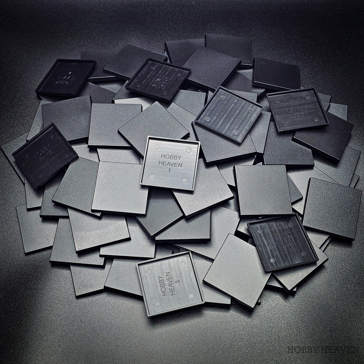 50mm Square Plain Plastic Bases | Hobby Heaven