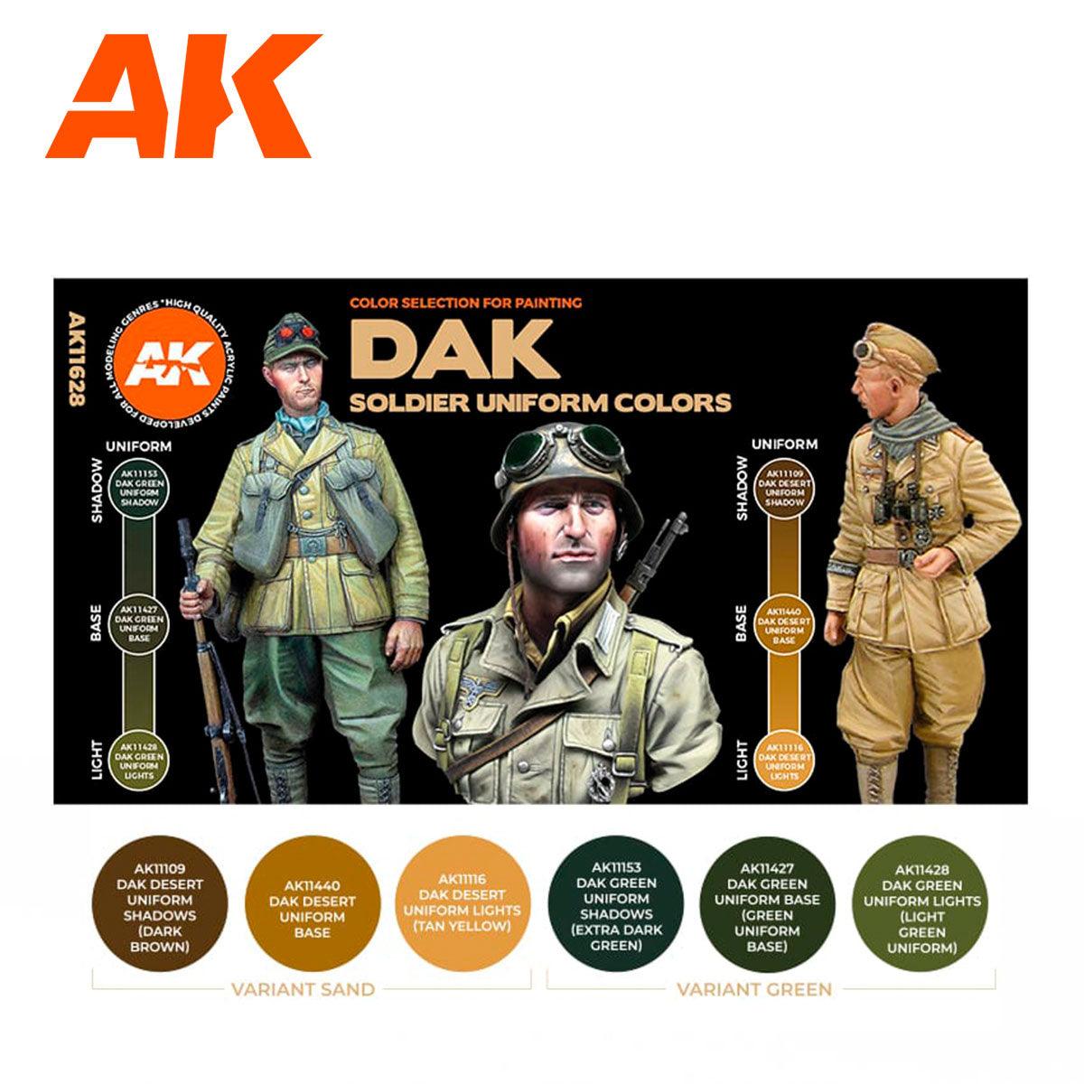 Ak Interactive Dak Soldier Uniform Colors 3g Figure Paint Set AK11628 ...