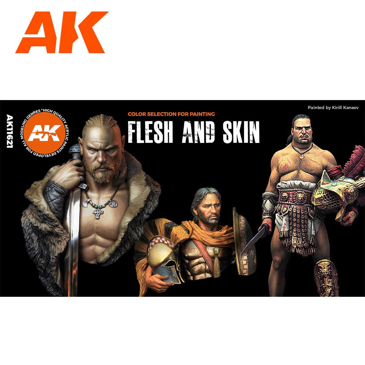 Ak Interactive Flesh And Skin Colors 3g Figure Paint Set AK11621 ...