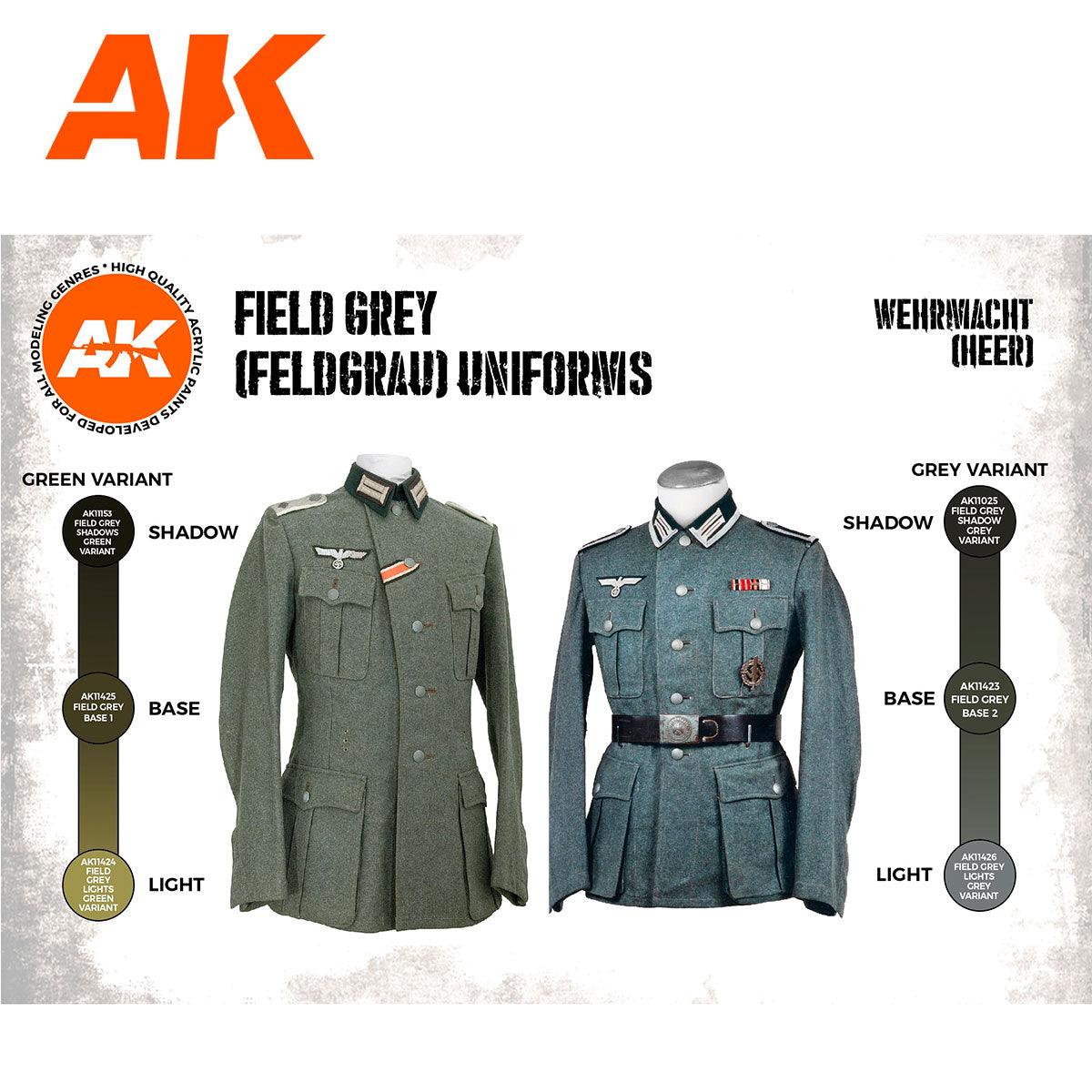 Ak Interactive German Field Grey Uniforms 3g Figure Paint Set AK11627 ...