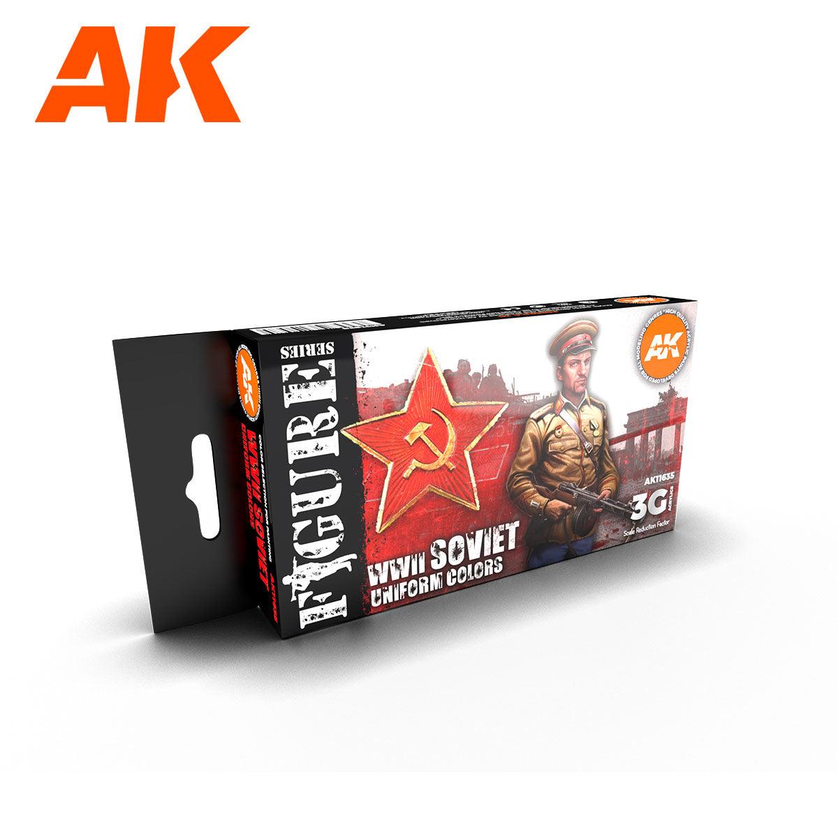 Ak Interactive Soviet WWII Uniform Colors 3g Figure Paint Set AK11635 ...