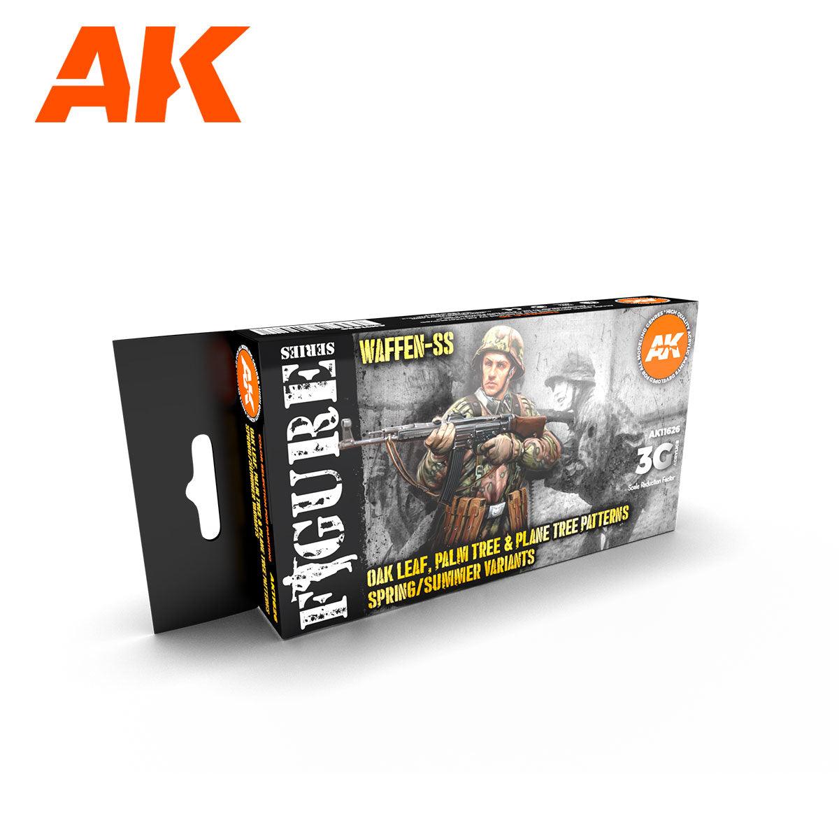 Ak Interactive Waffen Spring-Summer Camouflage 3g Figure Paint Set AK1 ...