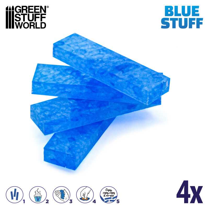 Blue Stuff Mold 4 Bars – Reusable Thermoplastic for Molding | Hobby Heaven