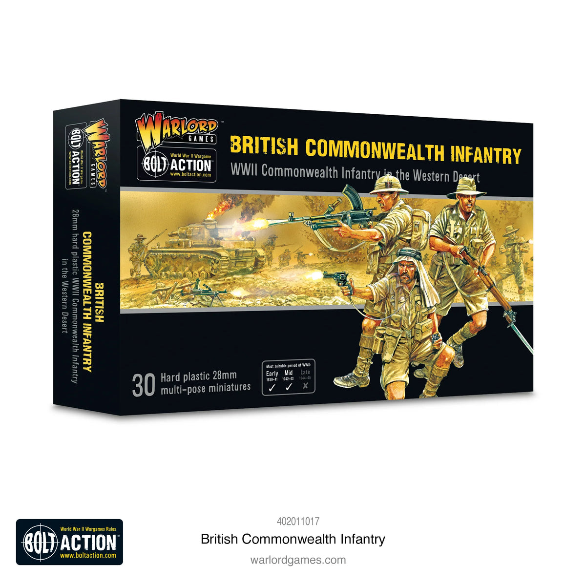 British Commonwealth Infantry WWII – Bolt Action 28mm Plastic Figures ...