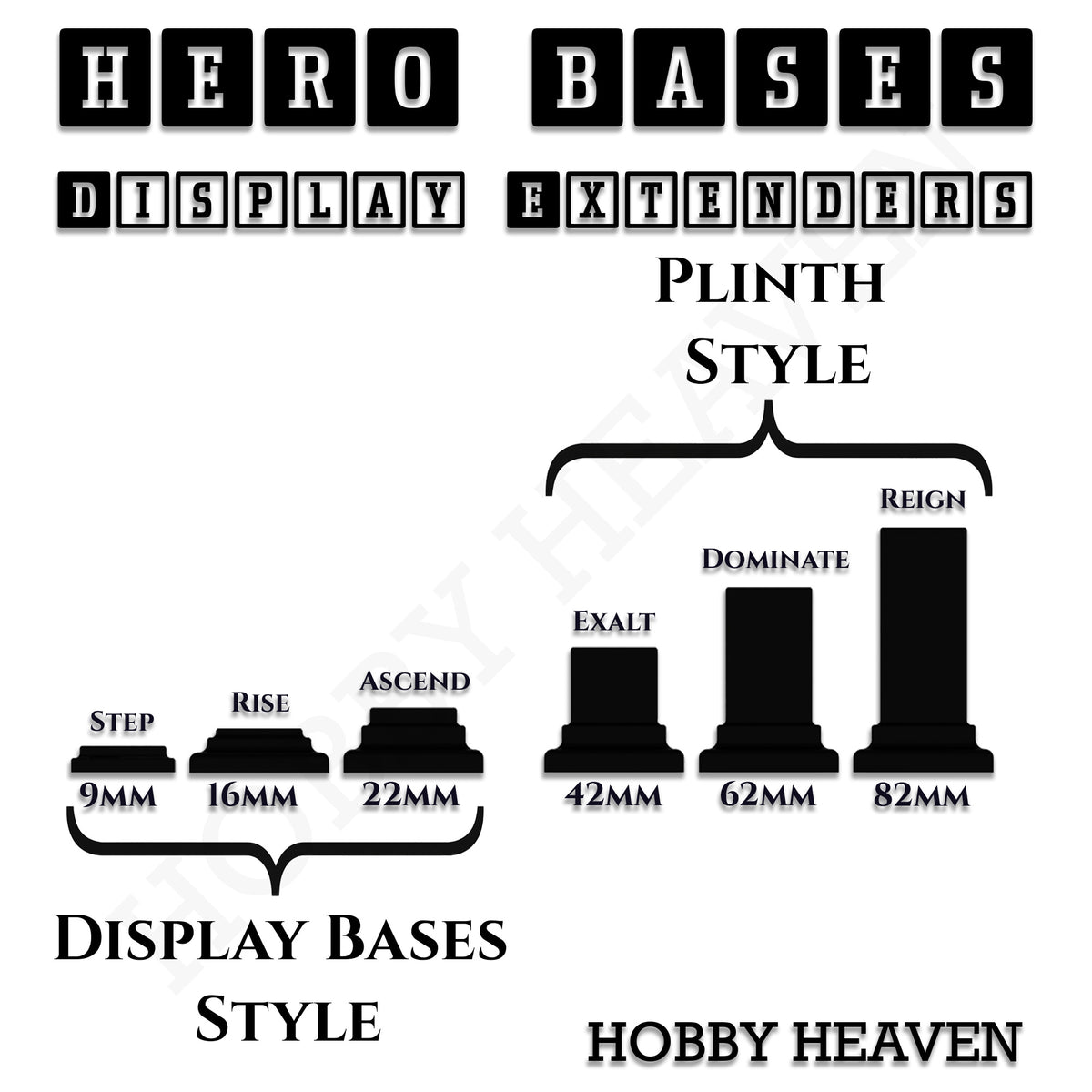 Round & Oval Hero Bases – Epic Display Extenders | Hobby Heaven