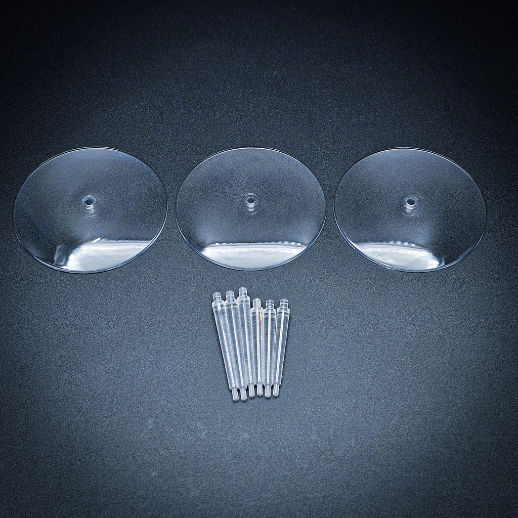 60mm Clear Round Flying Bases – Durable PS Plastic + PC Stems | Hobby ...
