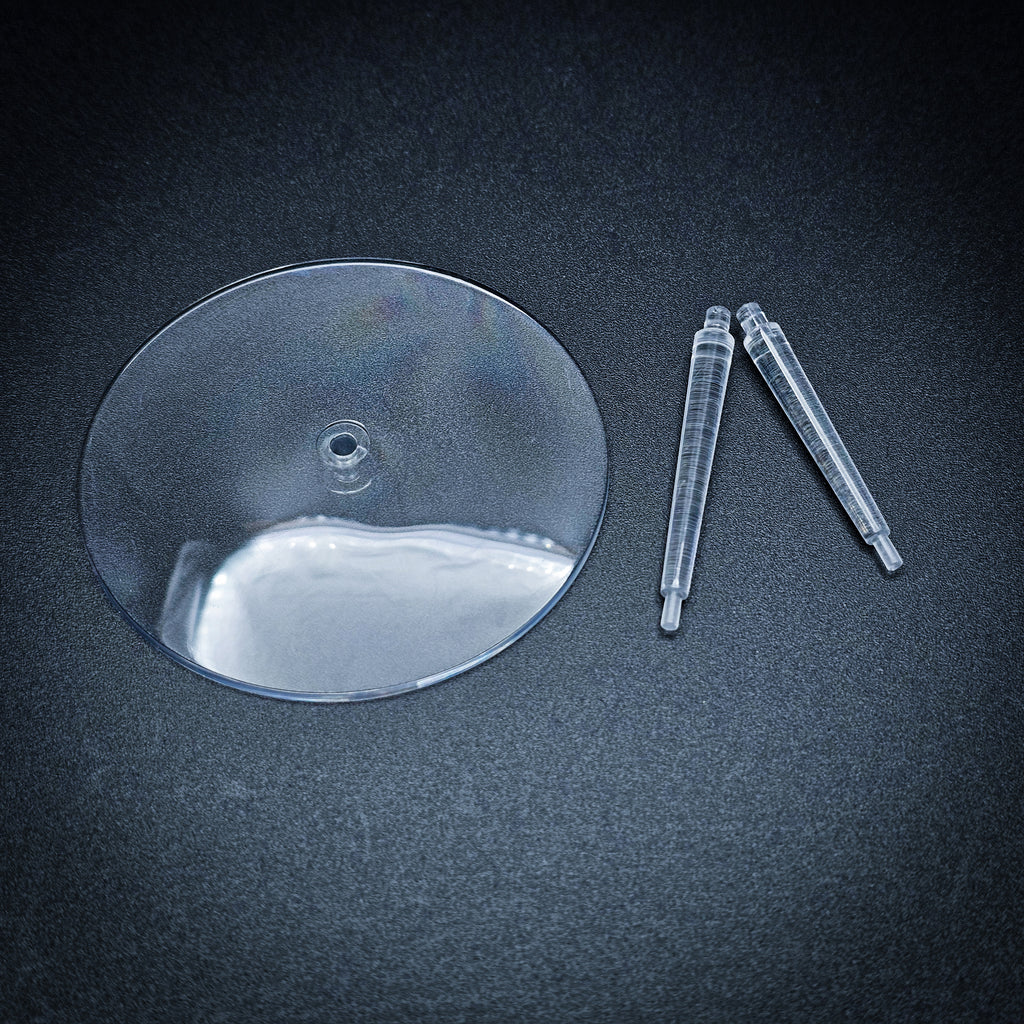 60mm Clear Round Flying Bases – Durable PS Plastic + PC Stems | Hobby ...