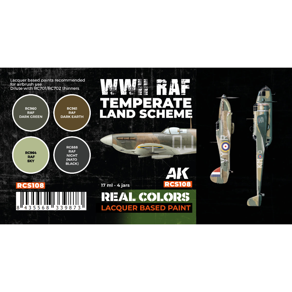 RAF Temperate Land Scheme Colors | WWII Aircraft Set | Real Colors ...