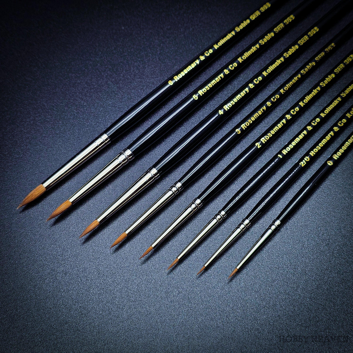 Rosemary & Co Series 363 Kolinsky Sable Miniature Brushes Full Range ...