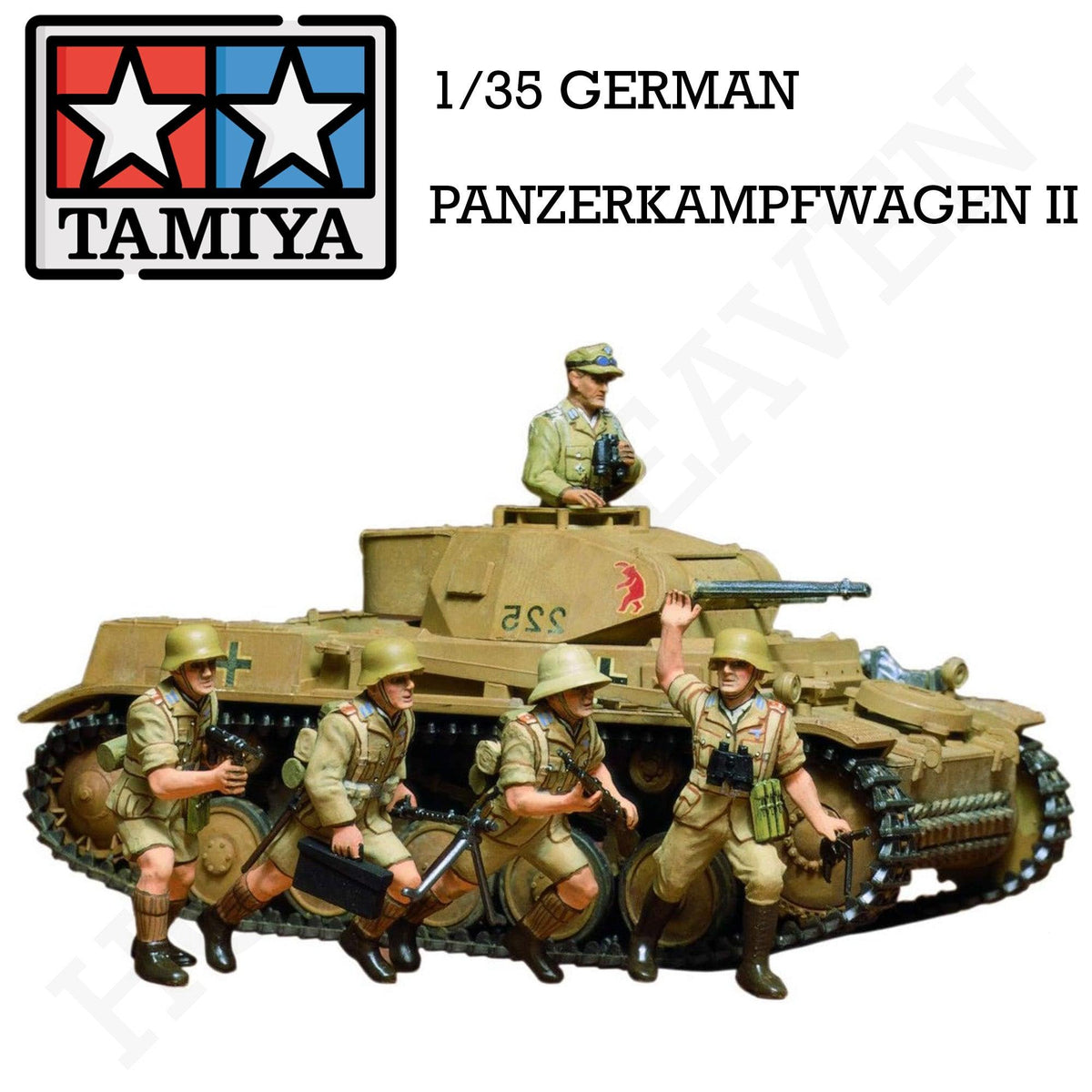 Tamiya 1/35 Scale German Panzerkampfwagen II Tank Model Kit 35009 ...
