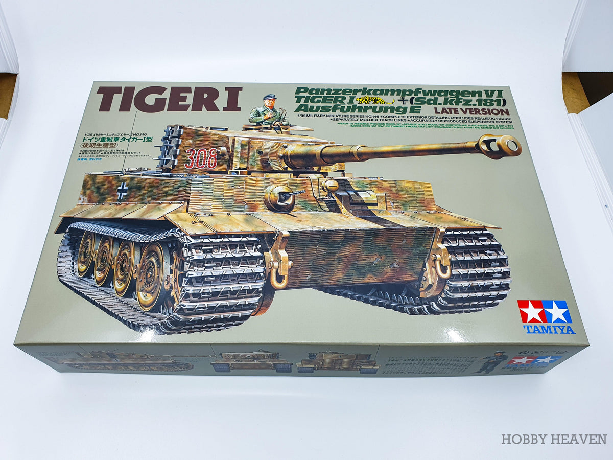 Tamiya 1/35 Scale Tiger I Late Version Tank Model Kit 35146 | Hobby Heaven