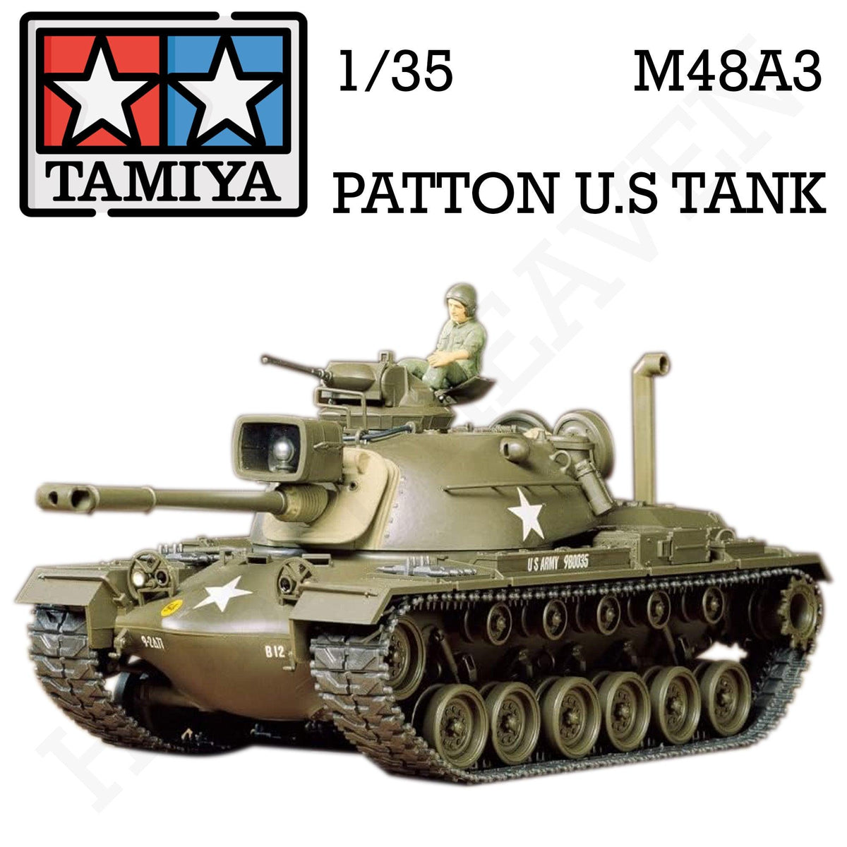 Tamiya 1/35 Scale U.S. M48A3 Patton Model Kit 35120 | Hobby Heaven