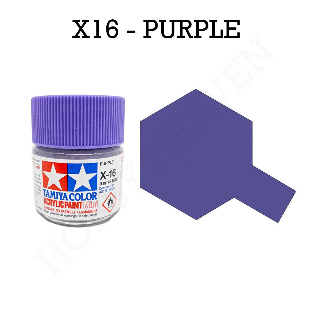 Tamiya Acrylic Mini X-16 Purple Paint 10ml | Hobby Heaven