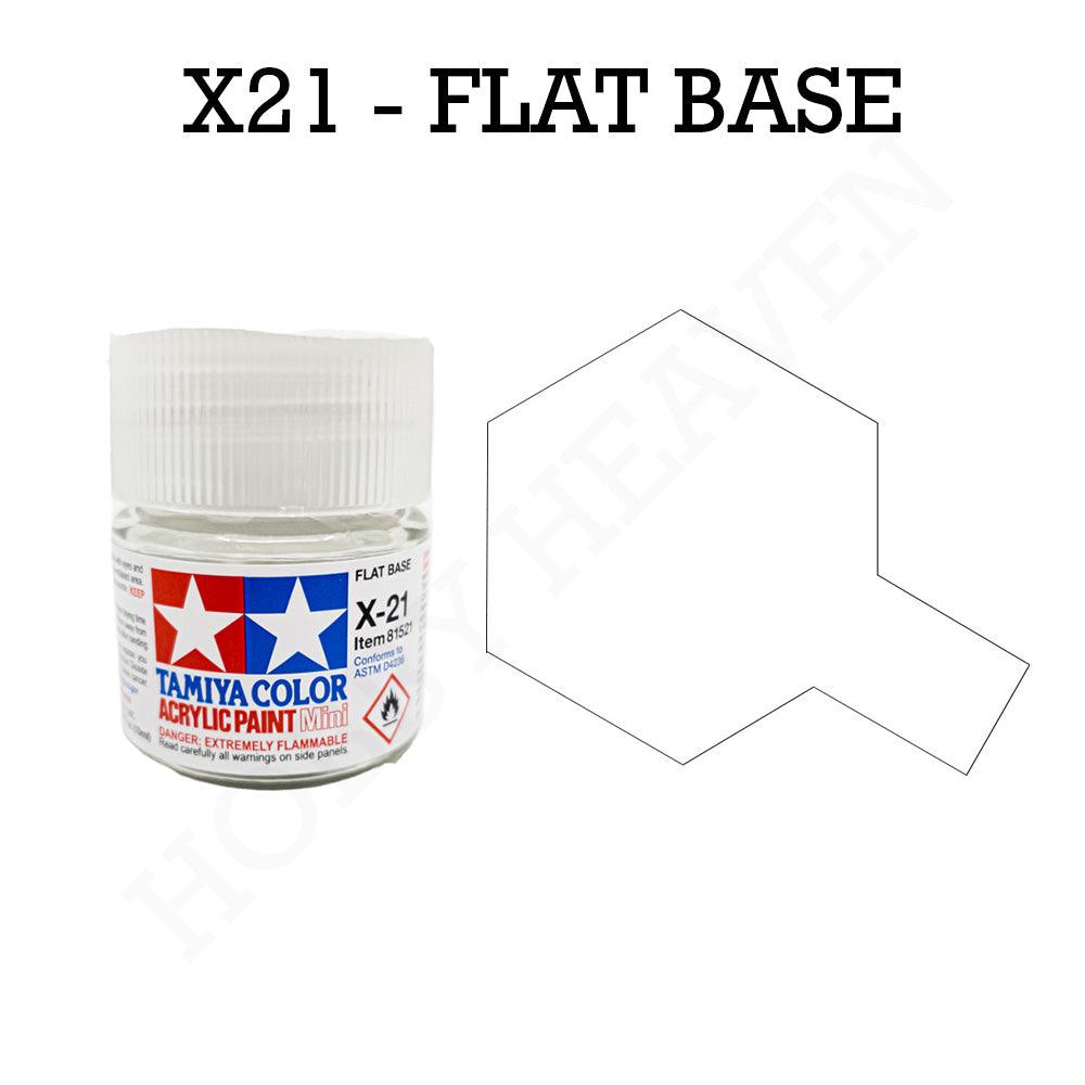 Tamiya Acrylic Mini X-21 Flat Base Paint 10ml | Hobby Heaven