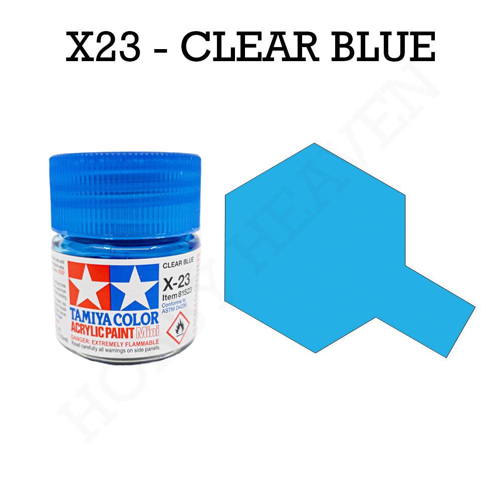 Tamiya Acrylic Mini X-23 Clear Blue Paint 10ml | Hobby Heaven