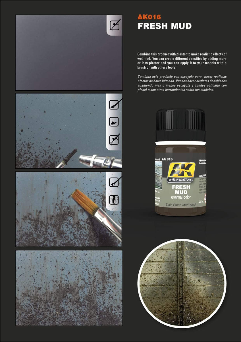 AK016 Fresh Mud – Realistic Mud Effects | AK Interactive | Hobby Heaven