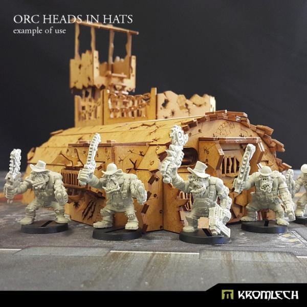 Kromlech Orc Heads in Hats (10) KRCB227 | Hobby Heaven